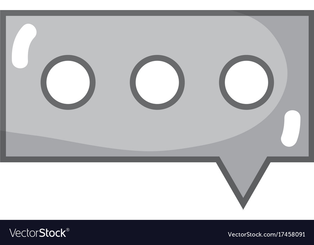 Grayscale chat bubble graphic text message Vector Image