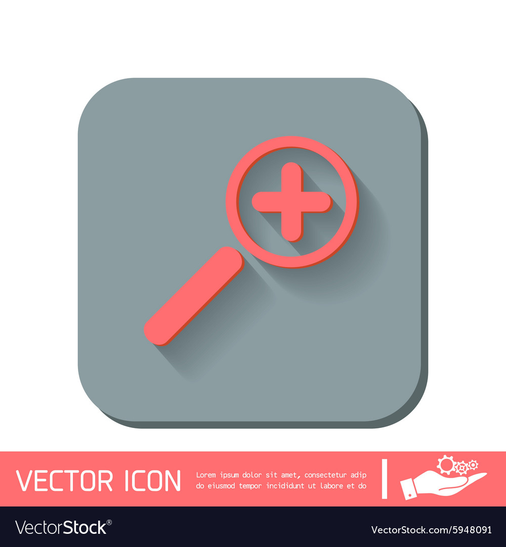 Magnifier increase Royalty Free Vector Image - VectorStock