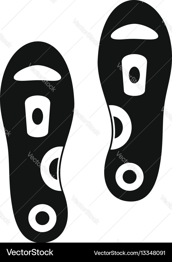 Orthopedic insoles icon simple style Royalty Free Vector