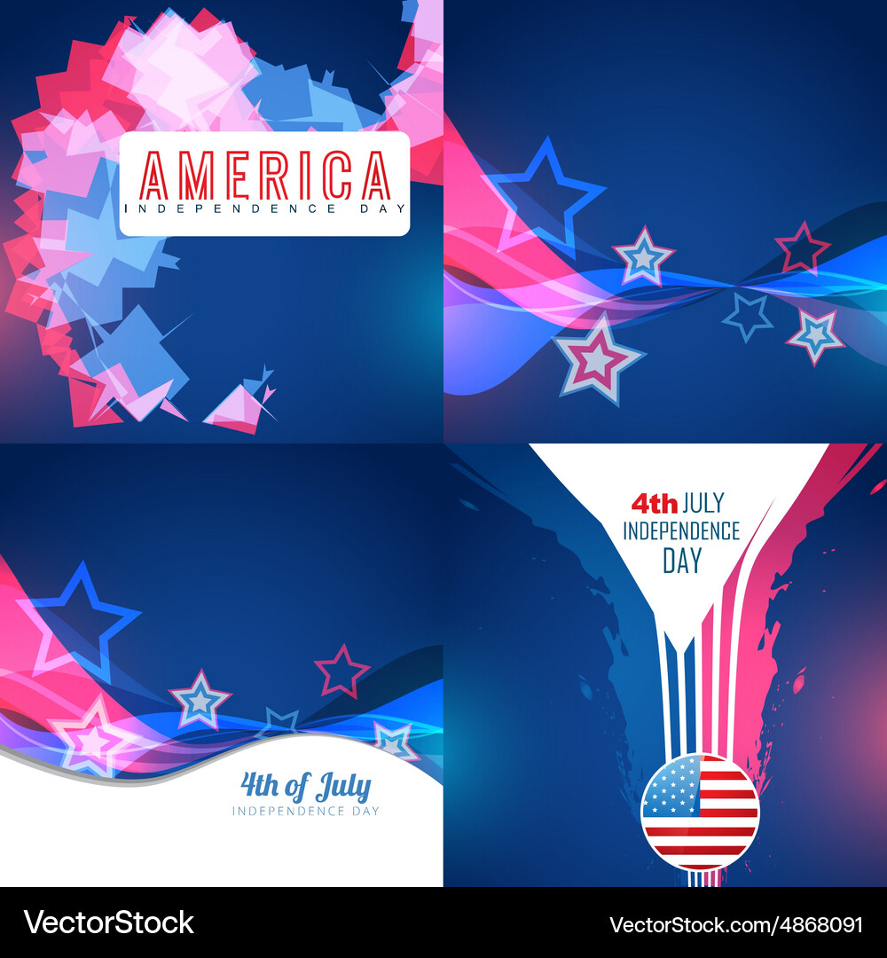 Set of abstract background american Royalty Free Vector