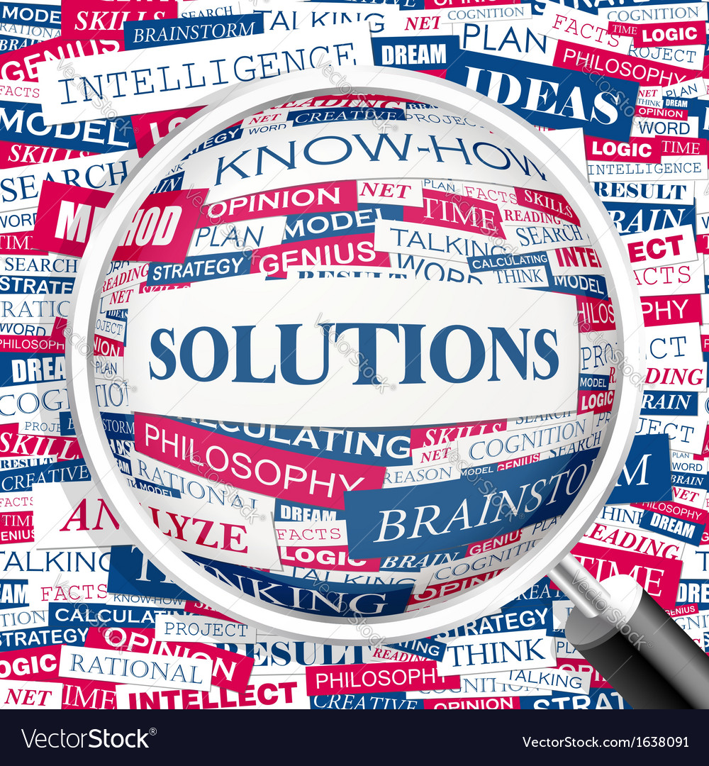 Solutions Royalty Free Vector Image - VectorStock