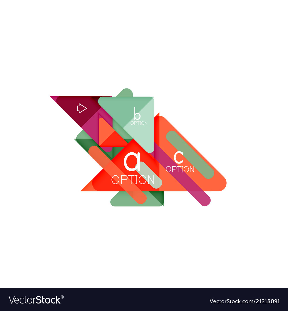 Triangle data visualization design option Vector Image