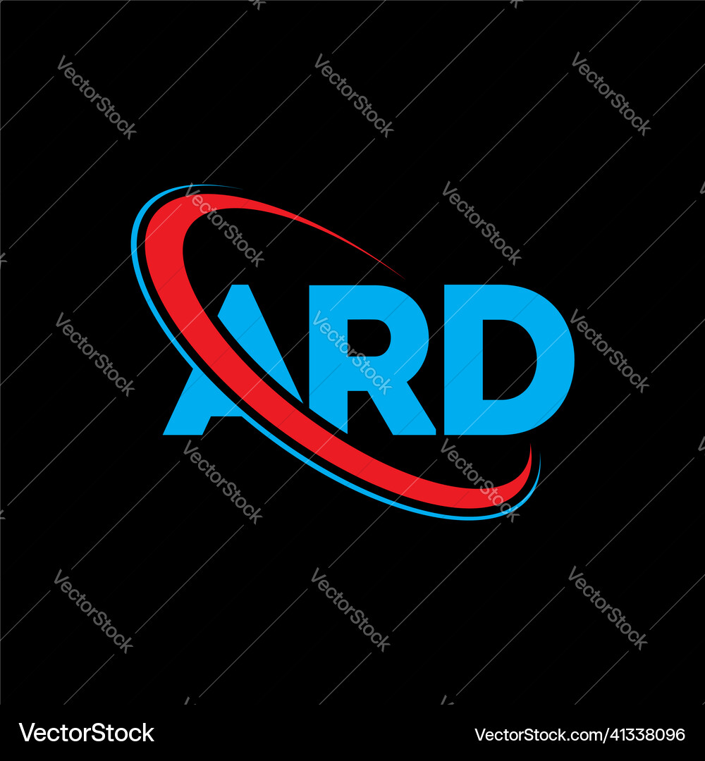 Ard logo letter letter logo design Royalty Free Vector Image