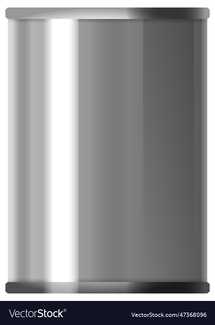 Blank empty can template isolated on white Vector Image
