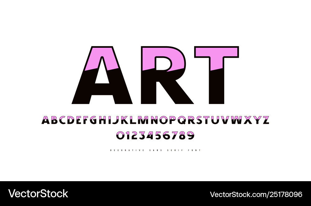 Decorative sans serif font in retro style Vector Image
