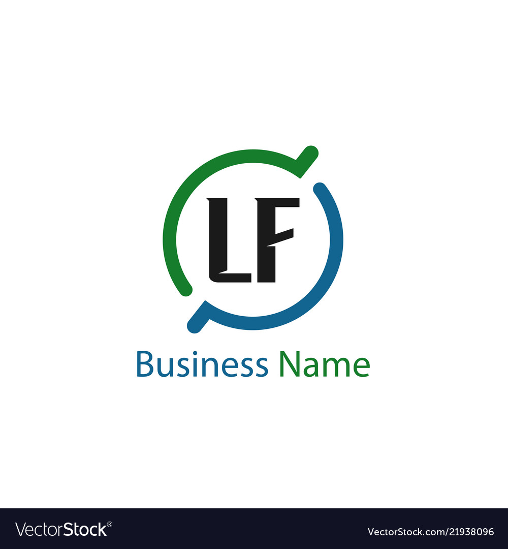 Initial letter lf logo template design Royalty Free Vector