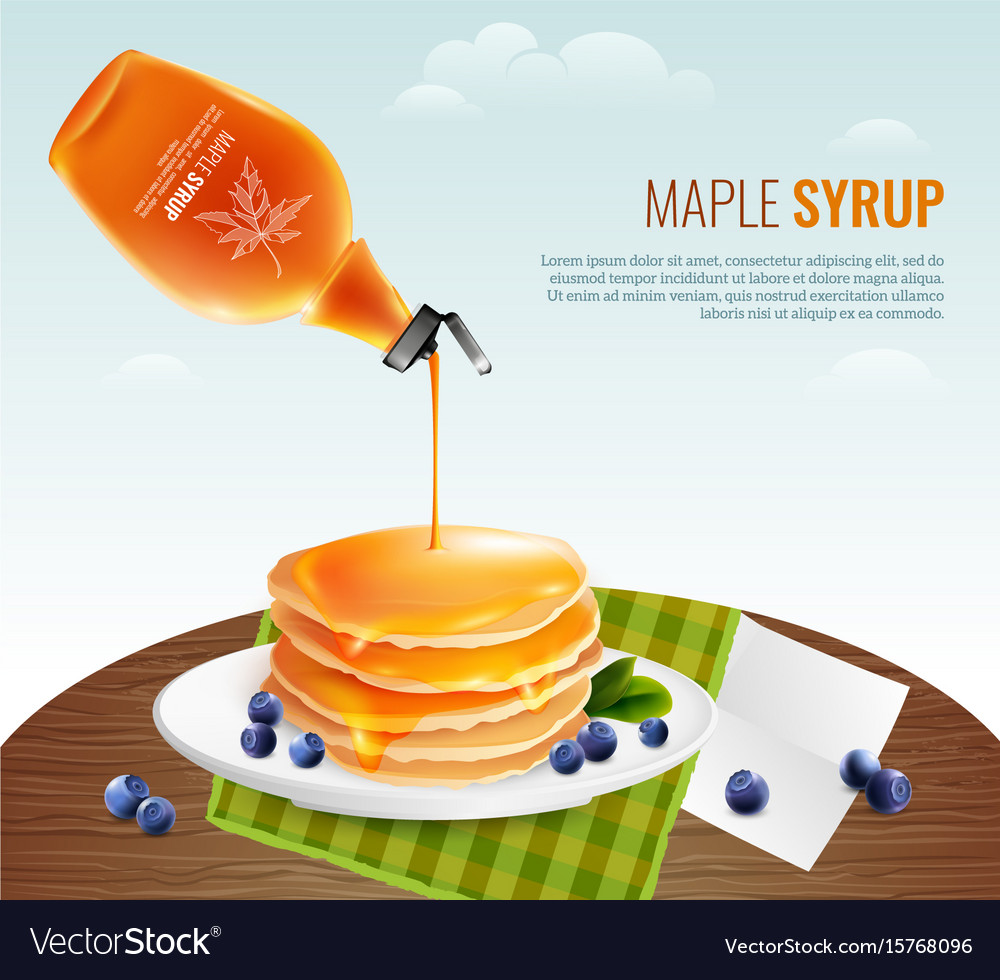 Maple syrup concept Royalty Free Vector Image - VectorStock