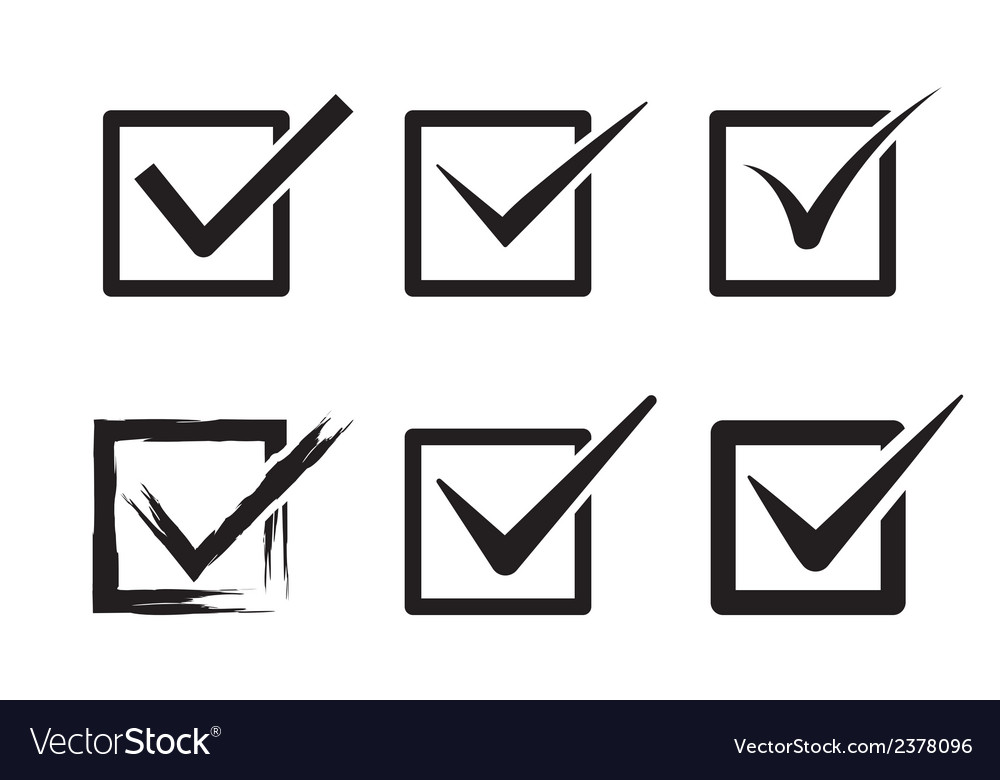 Tick Box Royalty Free Vector Image VectorStock