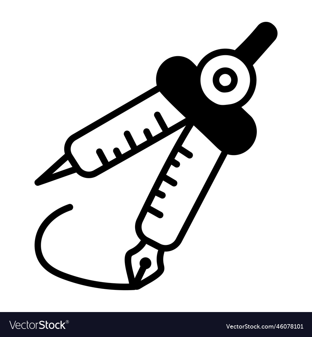 Drawing compass Royalty Free Vector Image - VectorStock