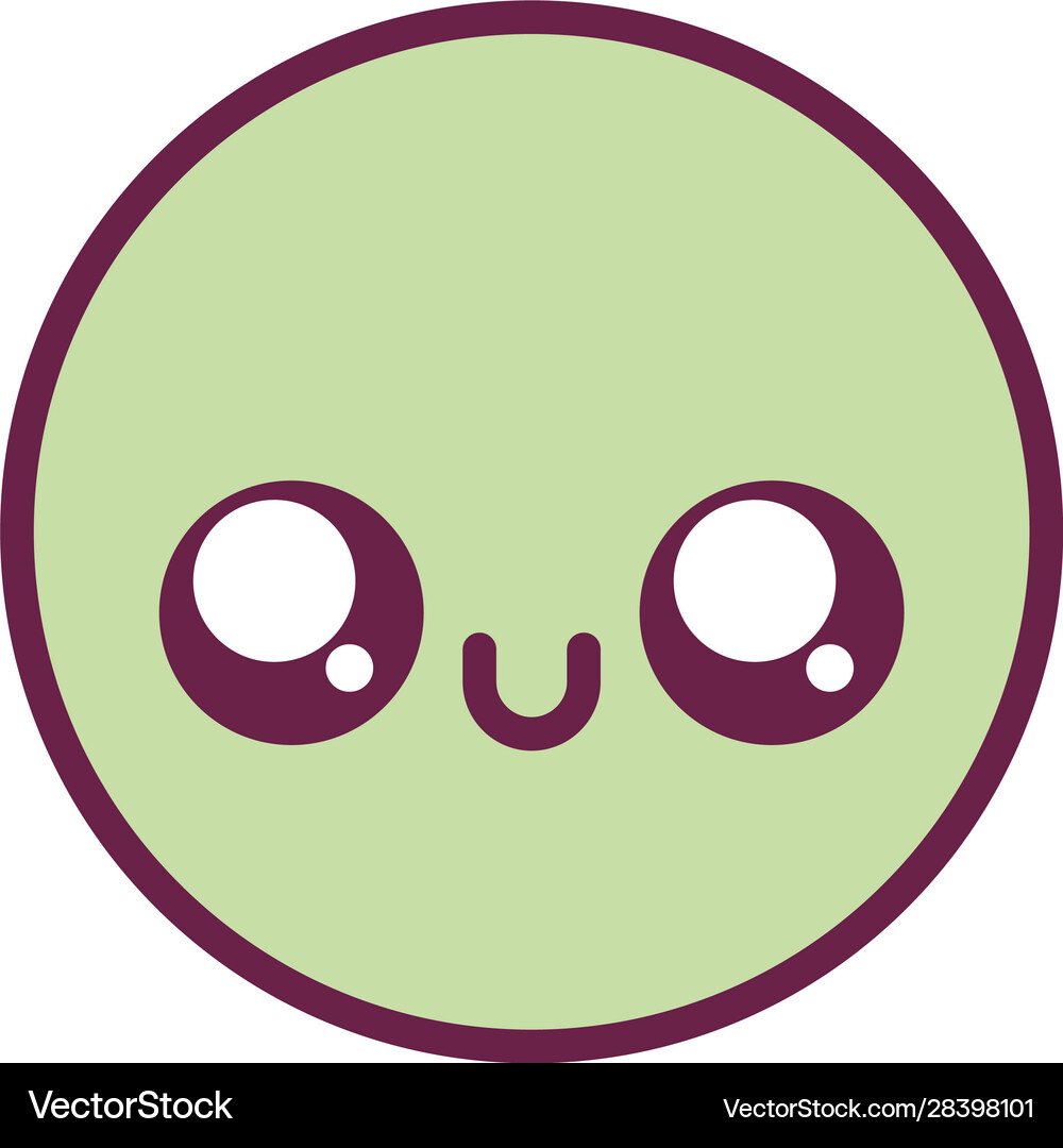 Happy circle kawaii cartoon design Royalty Free Vector Image