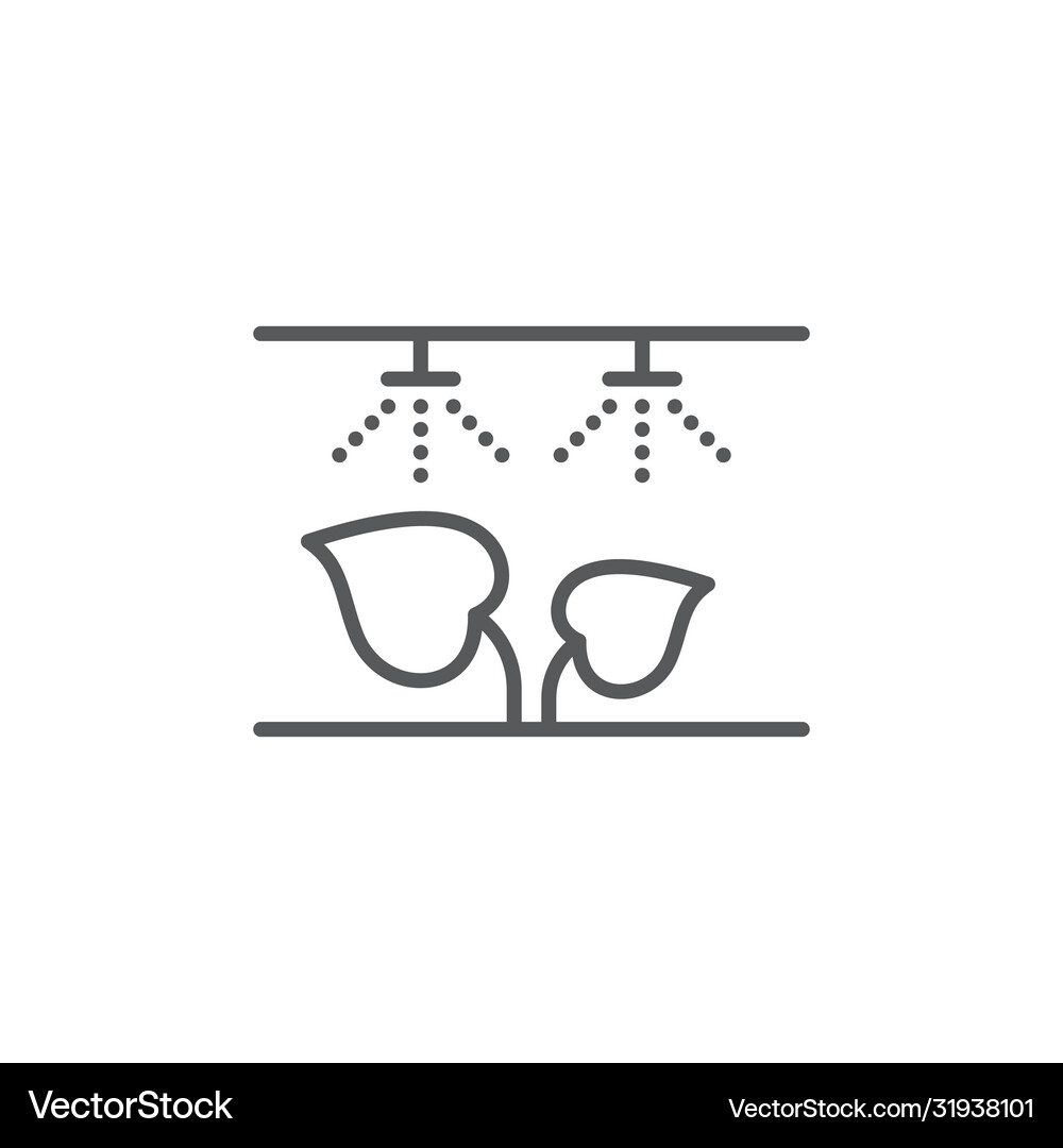 Irrigation sprinklers icon isolated on white Vector Image