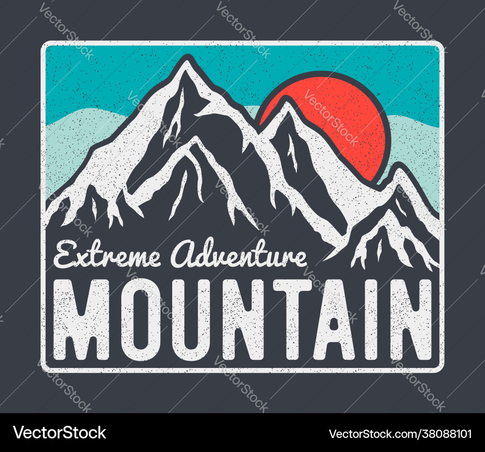 Mountain typography graphics for t-shirt design Vector Image