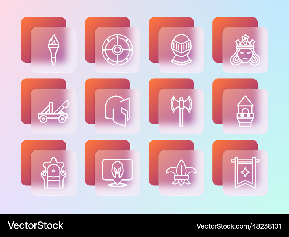 Set line princess or queen medieval helmet Vector Image