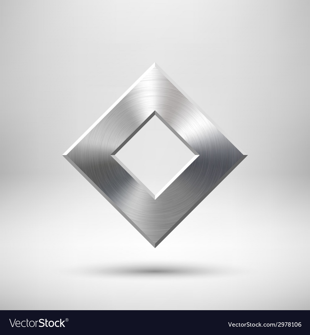 Abstract rhombic button template Royalty Free Vector Image