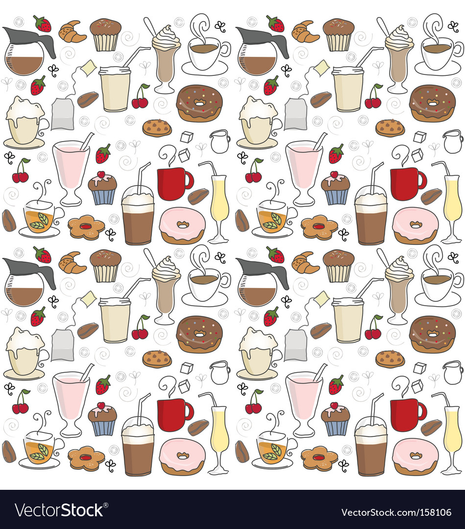 Coffee pattern Royalty Free Vector Image - VectorStock