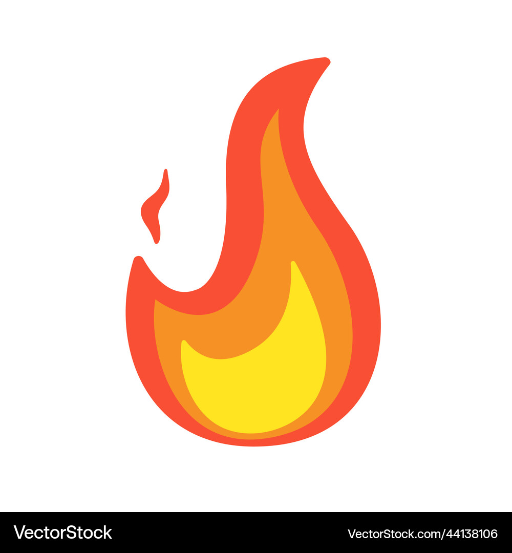 Collection of flame simple fireball design Vector Image