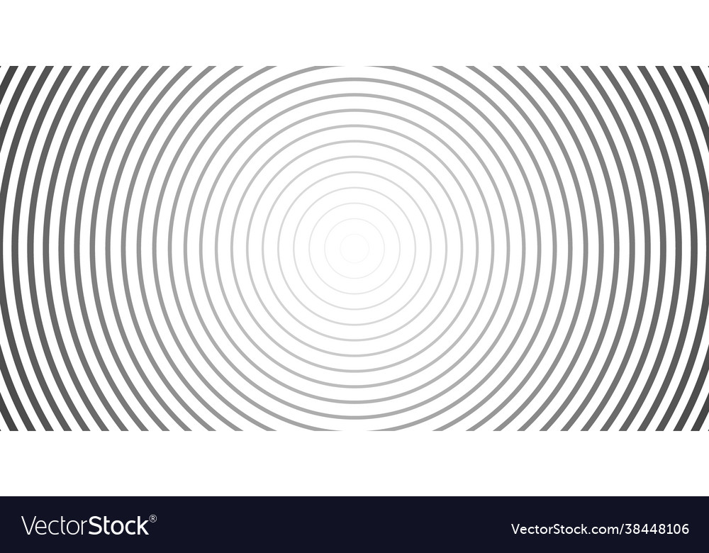 Concentric Circle For Sound Wave Abstract Vector Image