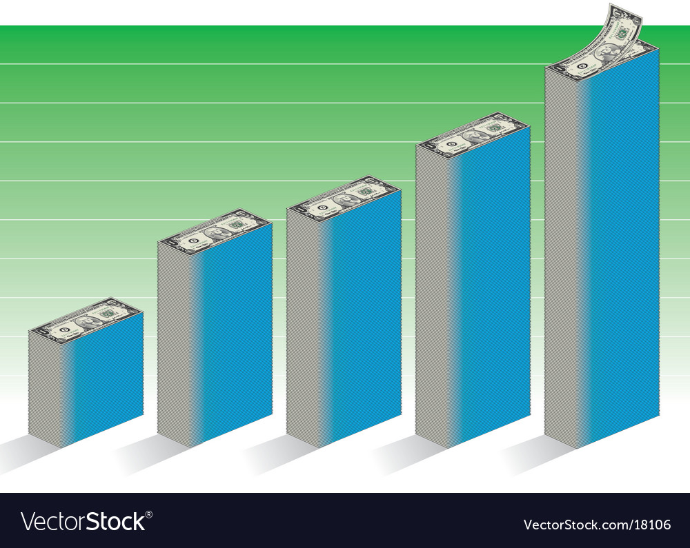 Dollar chart Royalty Free Vector Image - VectorStock