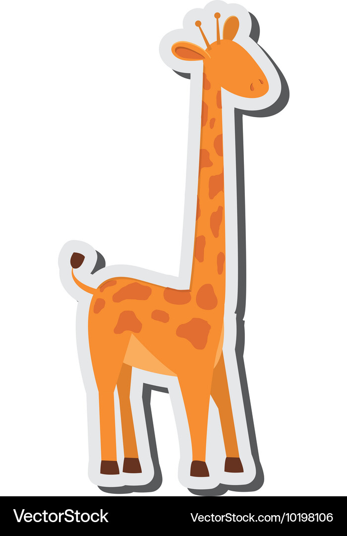 Giraffe cartoon icon Royalty Free Vector Image