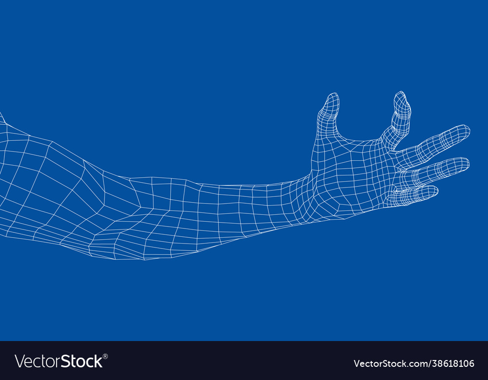 Hand hold some tiny or thin object Royalty Free Vector Image