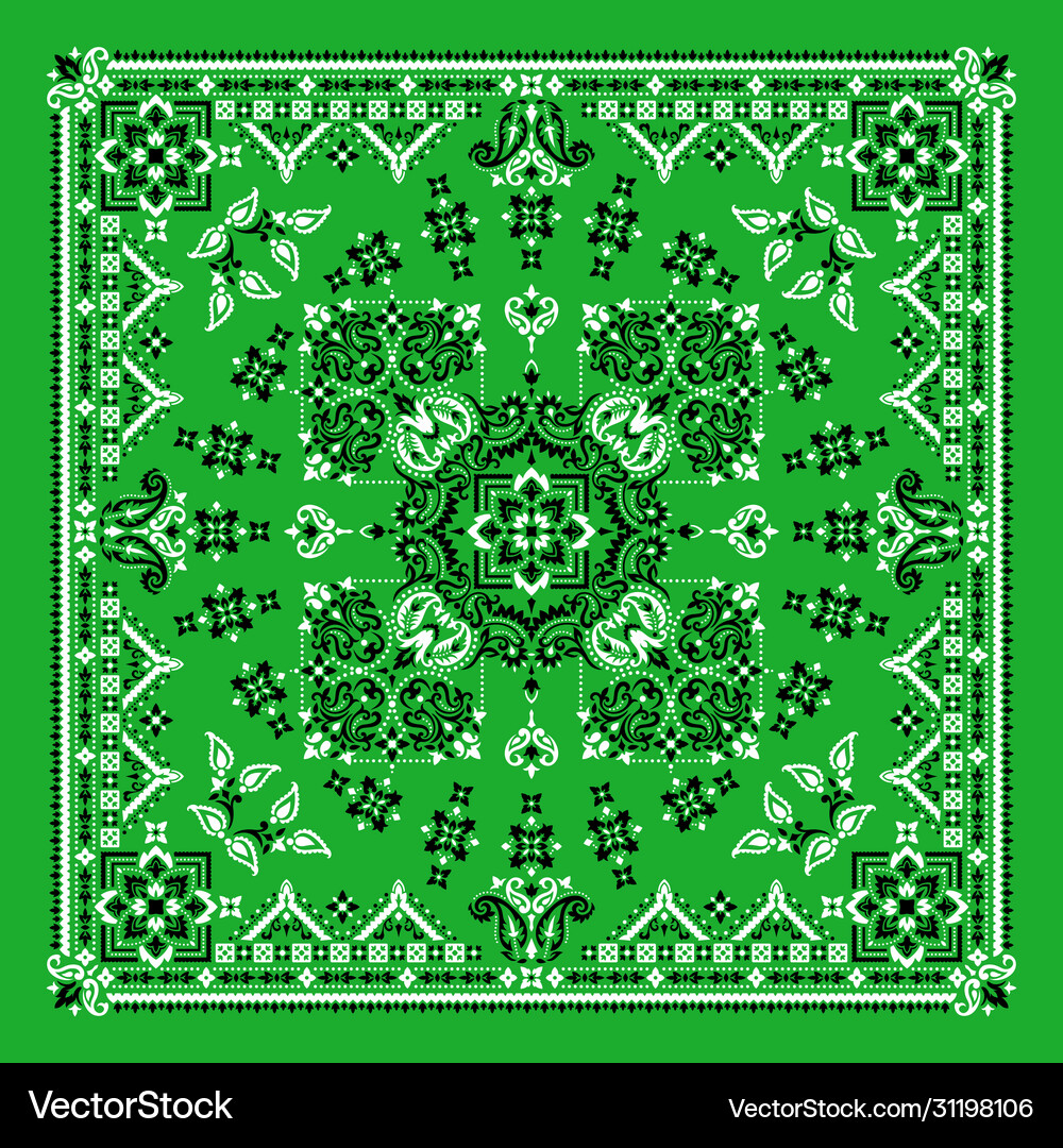 Paisley Bandana Print Royalty Free Vector Image