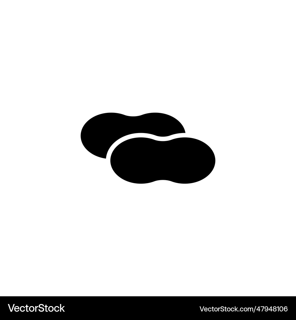Peanut icon pea nuts snack symbol peanuts sign Vector Image