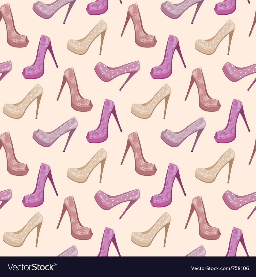 Seamless shoes pattern Royalty Free Vector Image