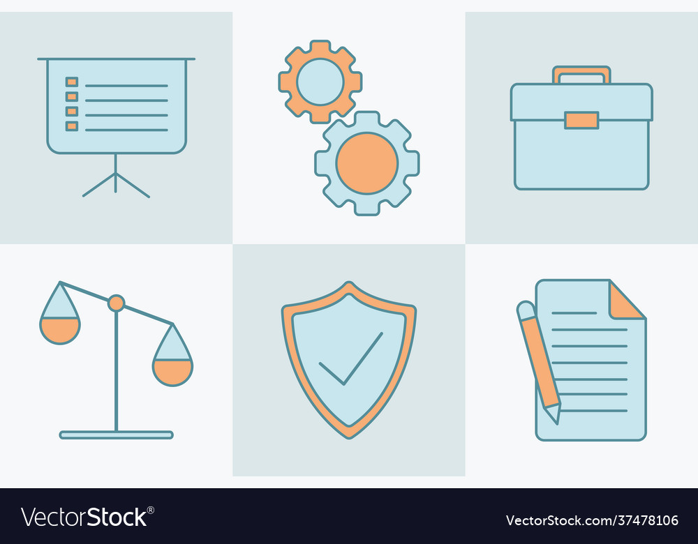 Six business icons Royalty Free Vector Image - VectorStock