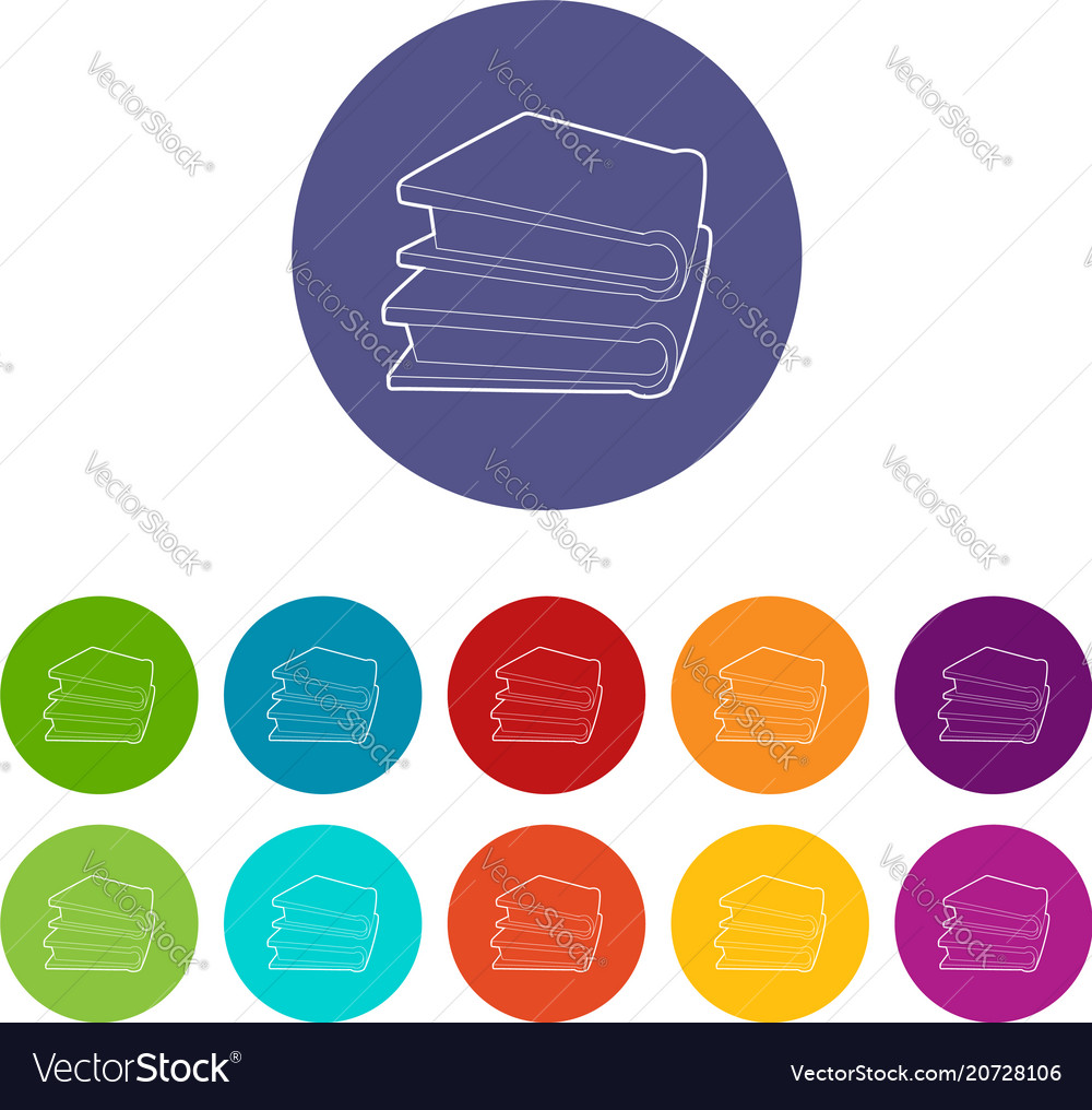 Two books icon isometric 3d style Royalty Free Vector Image
