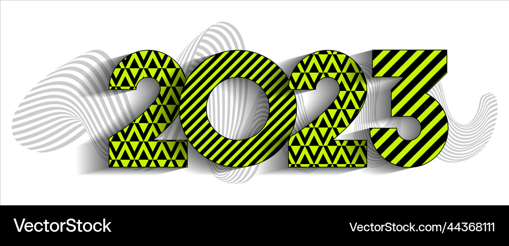 2023 new year striped calendar header christmas Vector Image