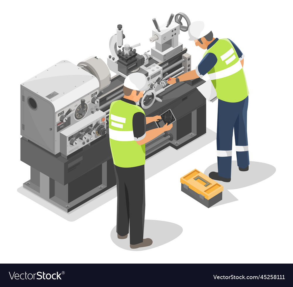 Ainspector engineering and technicians checking Vector Image