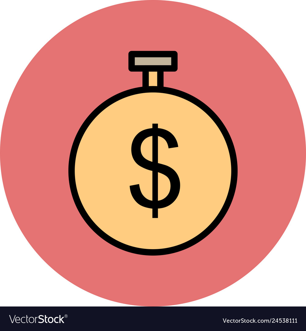 Dollar timer icon Royalty Free Vector Image - VectorStock