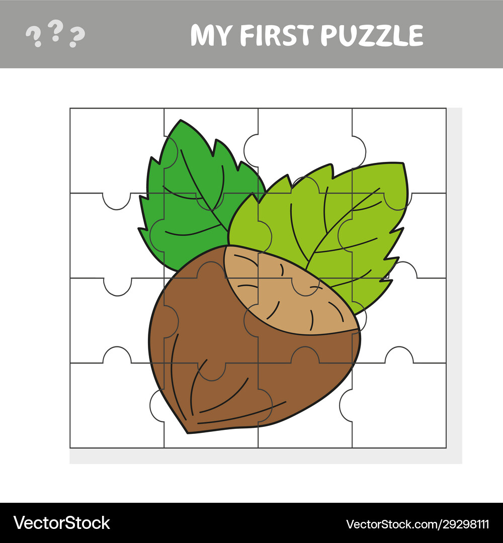 Education jigsaw puzzle game for preschool Vector Image