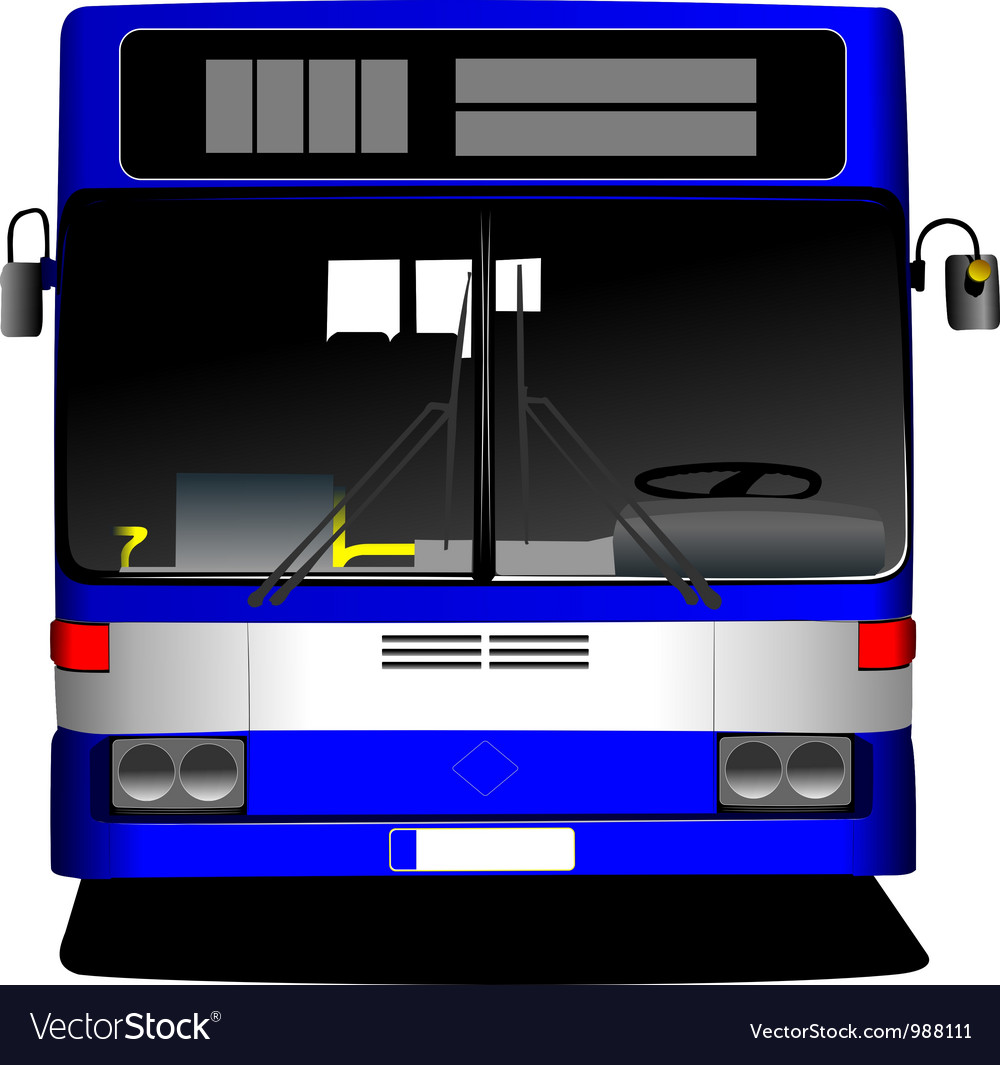 Front view bus Royalty Free Vector Image - VectorStock