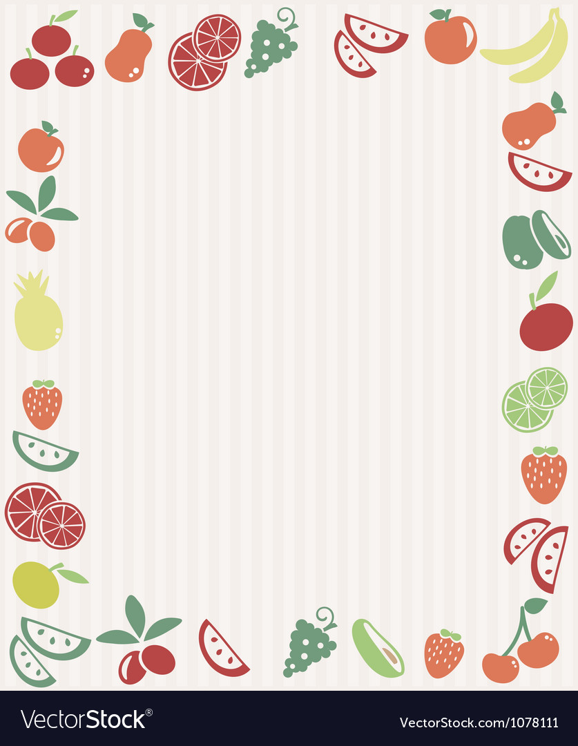 Fruit frame Royalty Free Vector Image - VectorStock