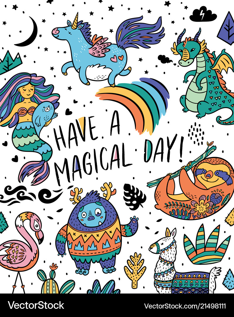 Have a magical day card with real magical Vector Image