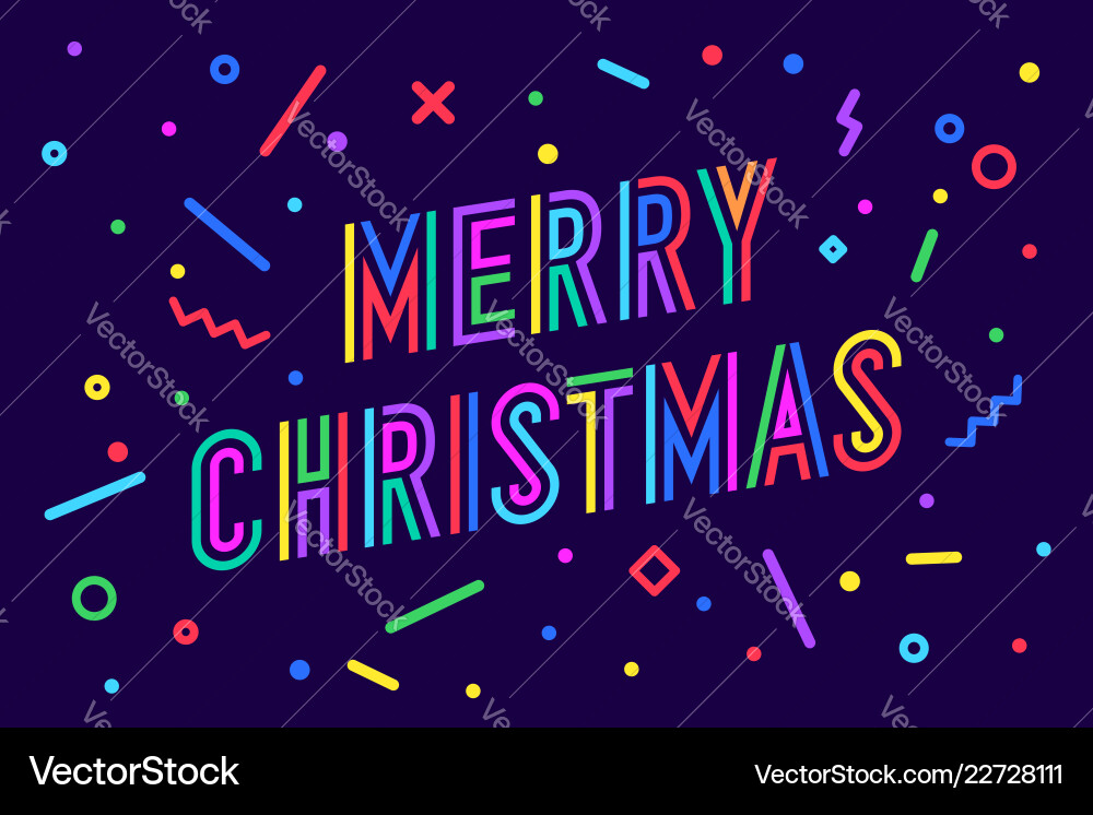 Merry christmas greeting card with text Royalty Free Vector