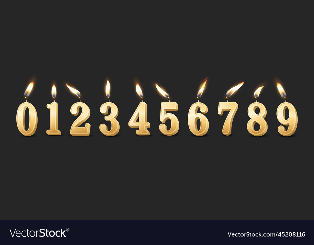 3d realistic paraffin or wax burning golden Vector Image 3d realistic paraffin or wax burning golden Vector Image