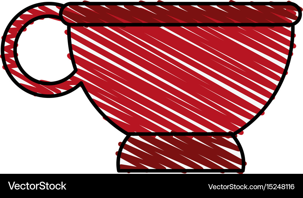 Cup red doodle Royalty Free Vector Image - VectorStock