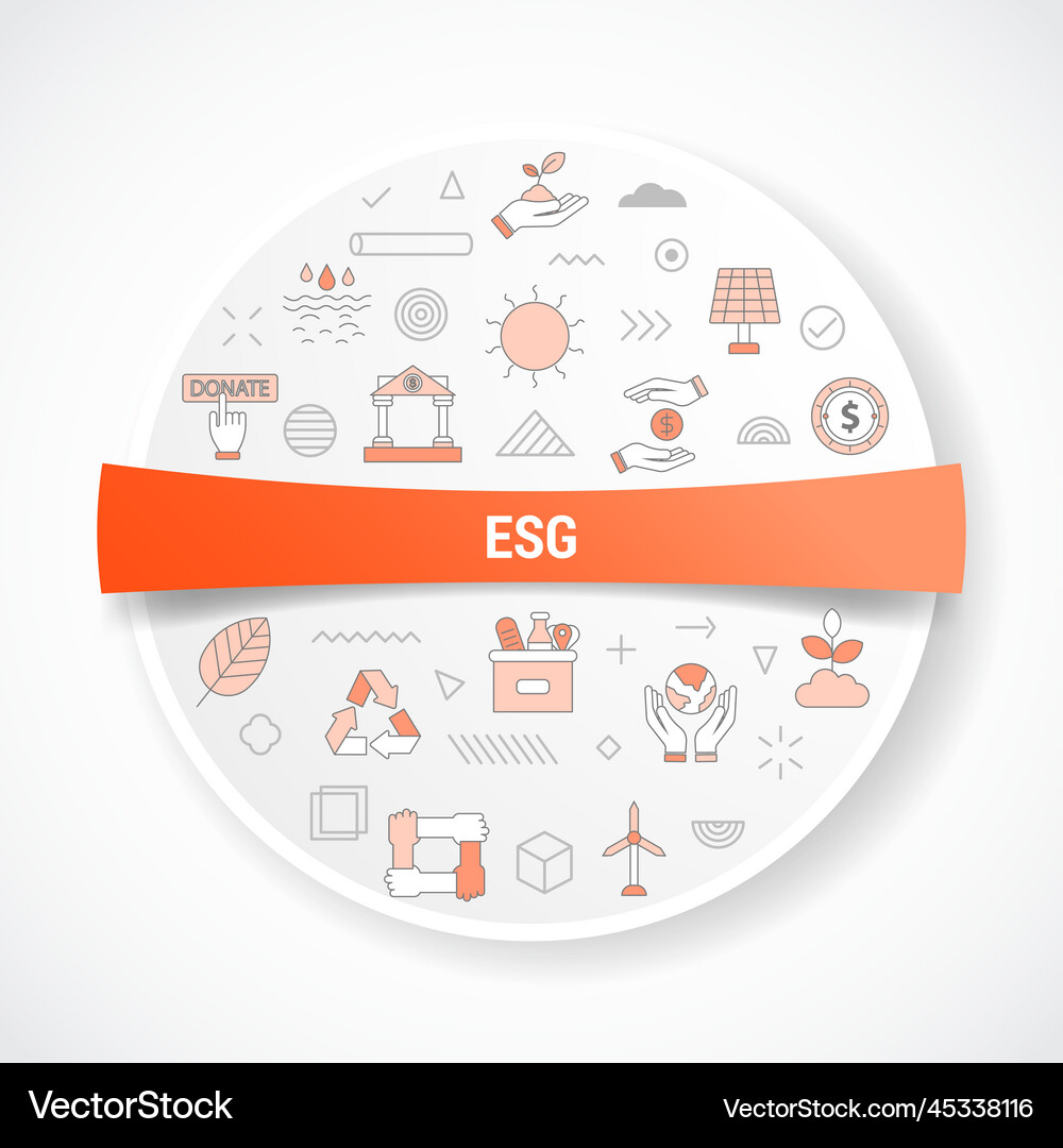 Esg environmental social governance concept Vector Image