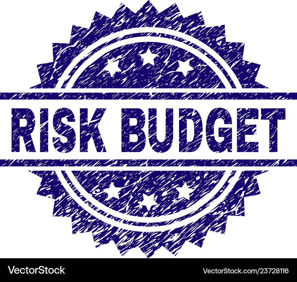 Grunge textured risk budget stamp seal Royalty Free Vector