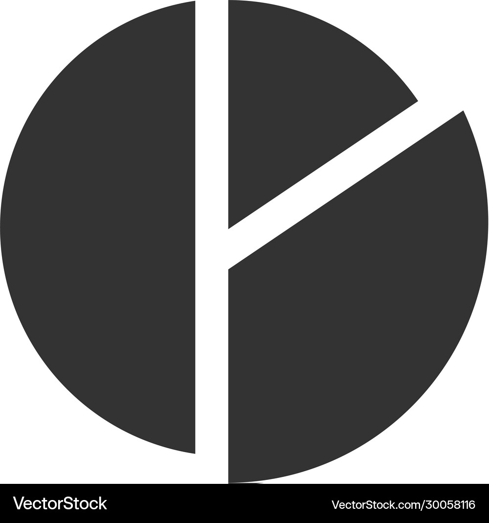 Pie chart icon Royalty Free Vector Image - VectorStock