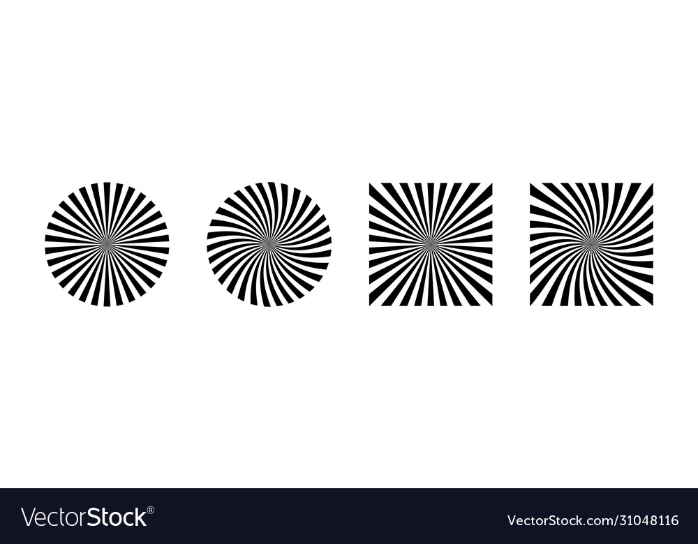 Rays beam element isolated striped patterns Vector Image
