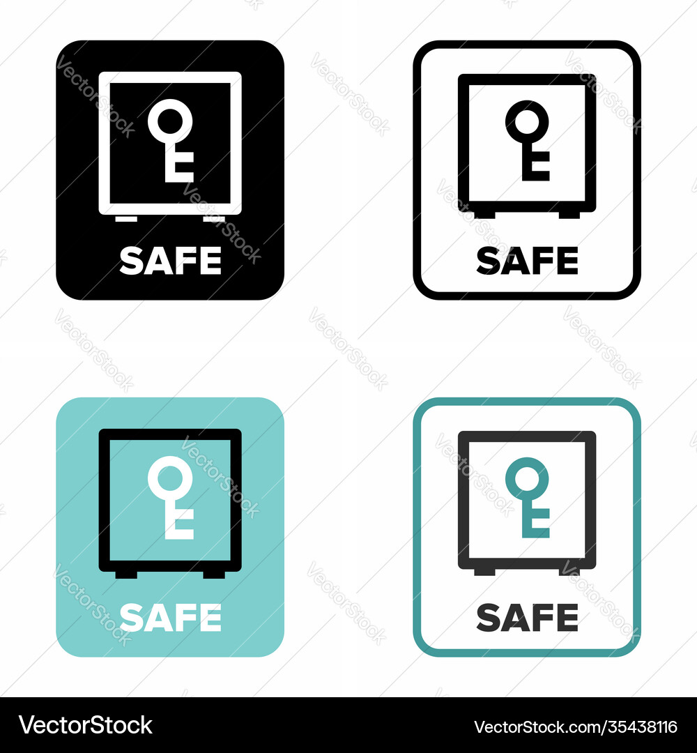 Safe and protection concept information sign Vector Image