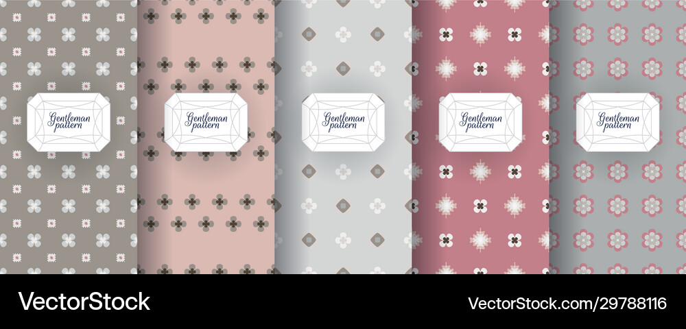 Set seamless patterns for men s clothing ties Vector Image