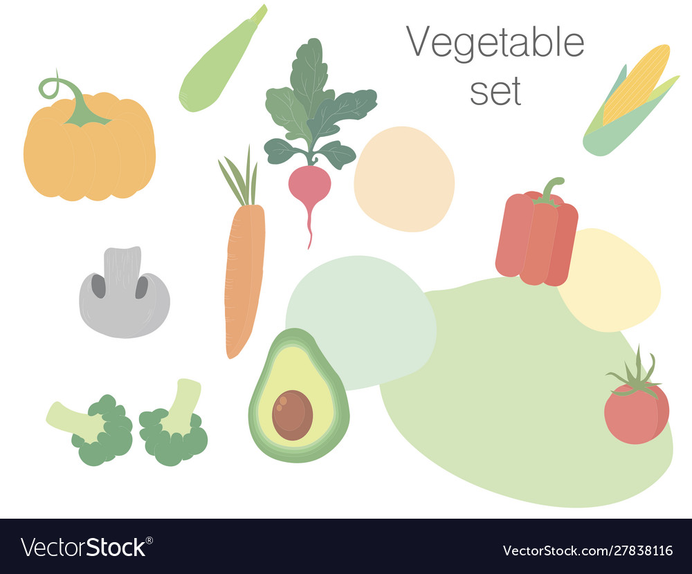 Vegetable set Royalty Free Vector Image - VectorStock