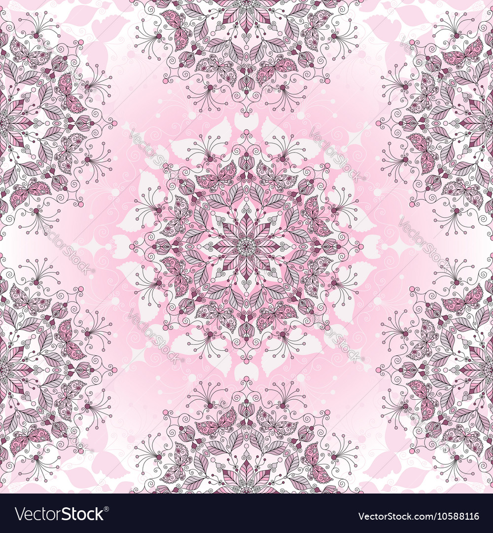 Vintage seamless pink pattern Royalty Free Vector Image