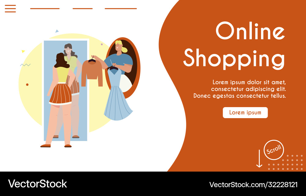 Banner online shopping Royalty Free Vector Image