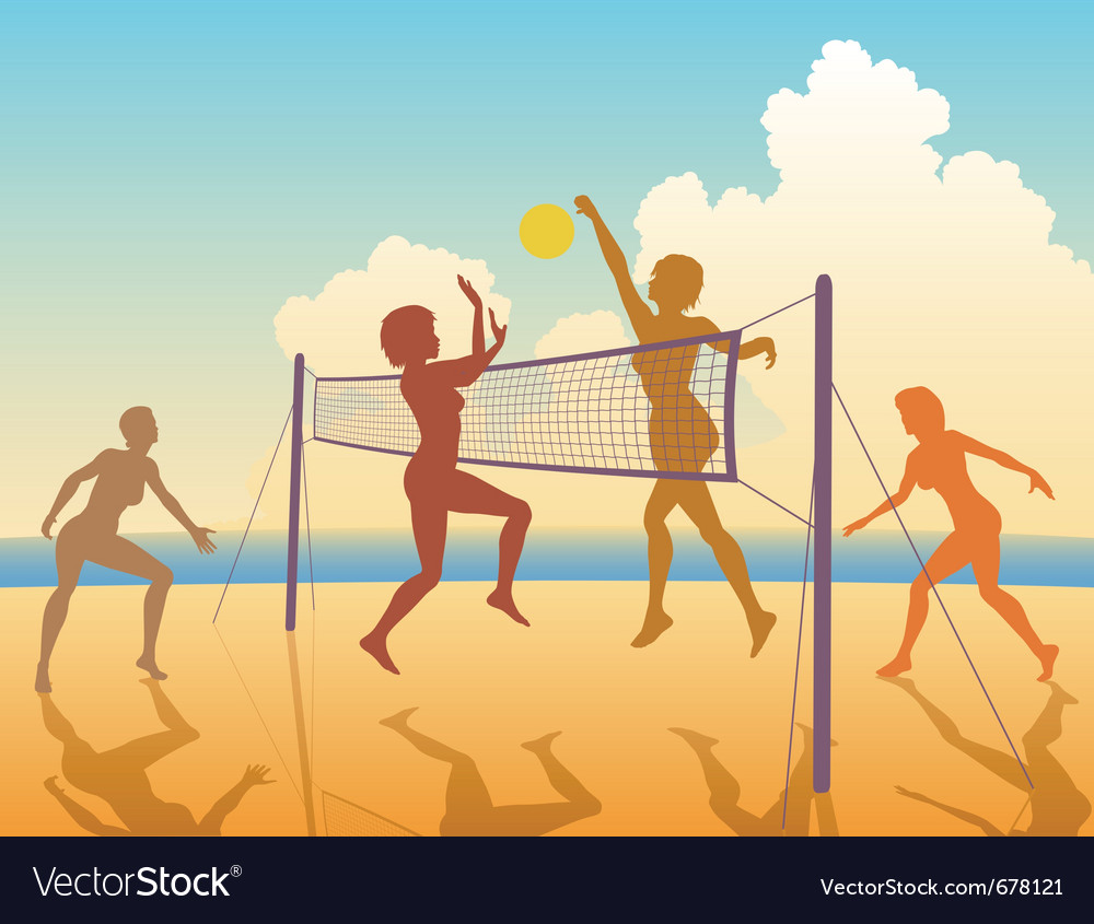 Beach game Royalty Free Vector Image - VectorStock