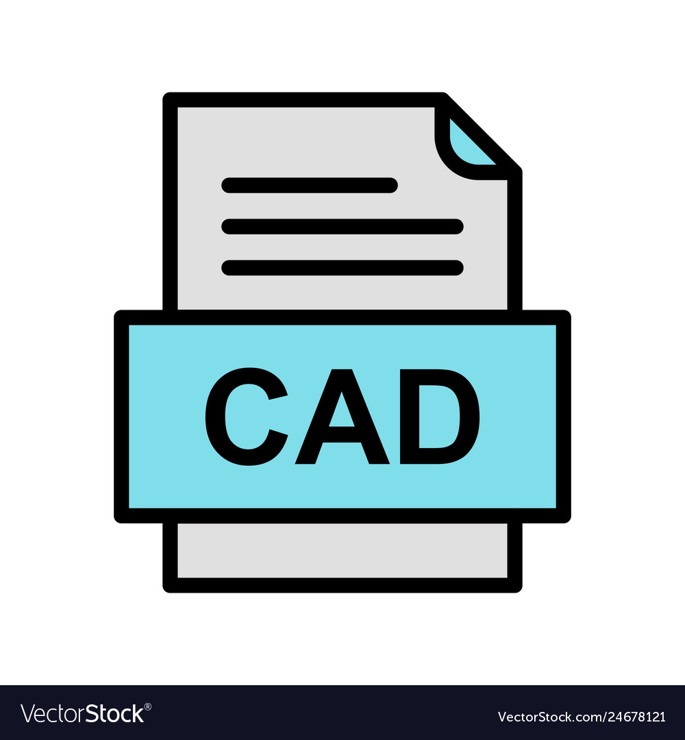 Cad file document icon Royalty Free Vector Image
